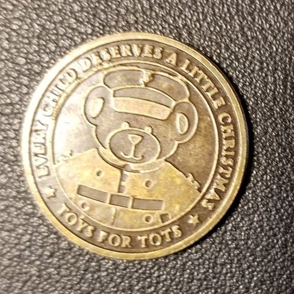 Other | Rare Us Marine Corp Toys For Tots Token Coin Toy Bear In ...